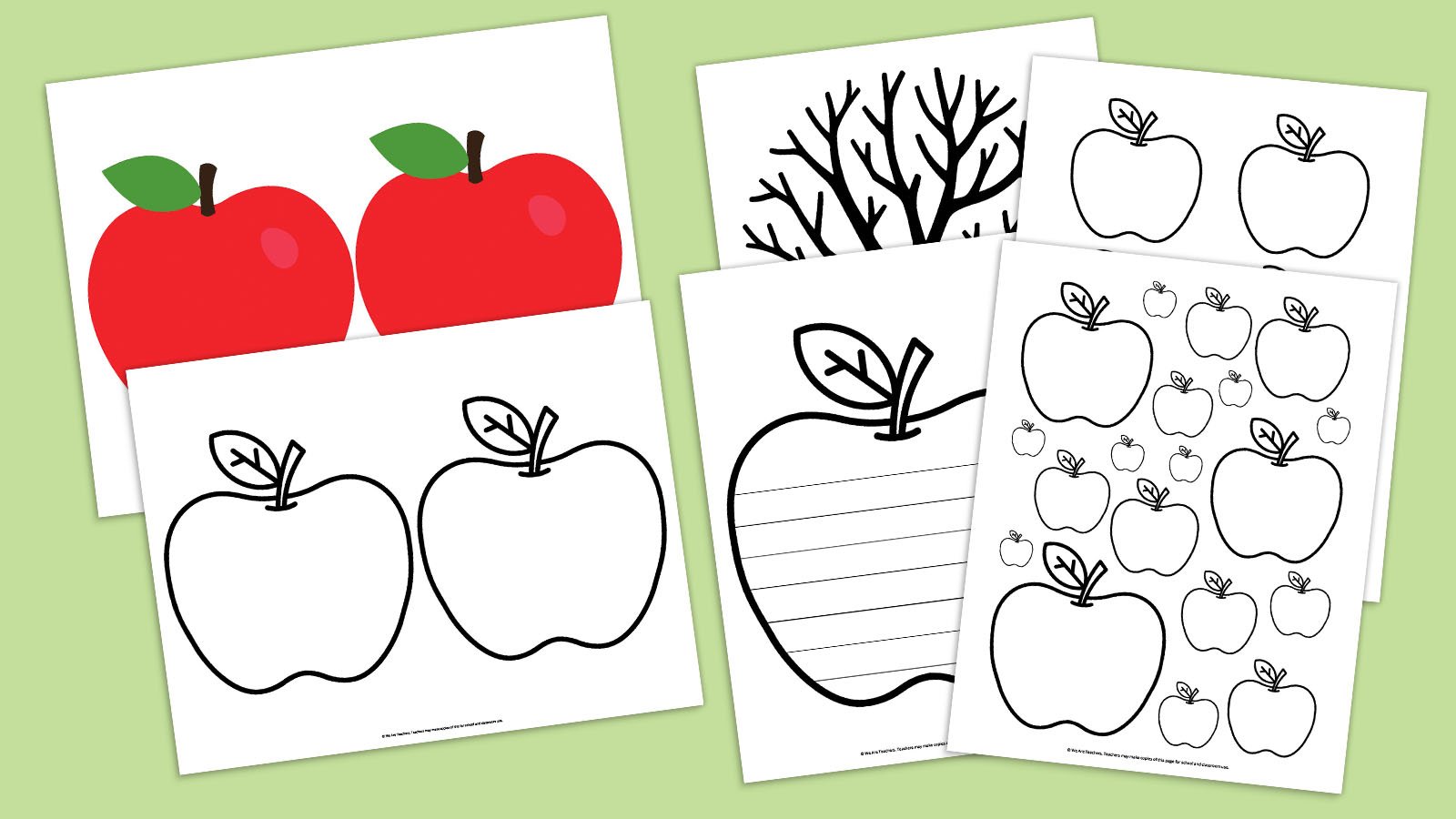 Free Printable Apple Template Bundle - July 2024