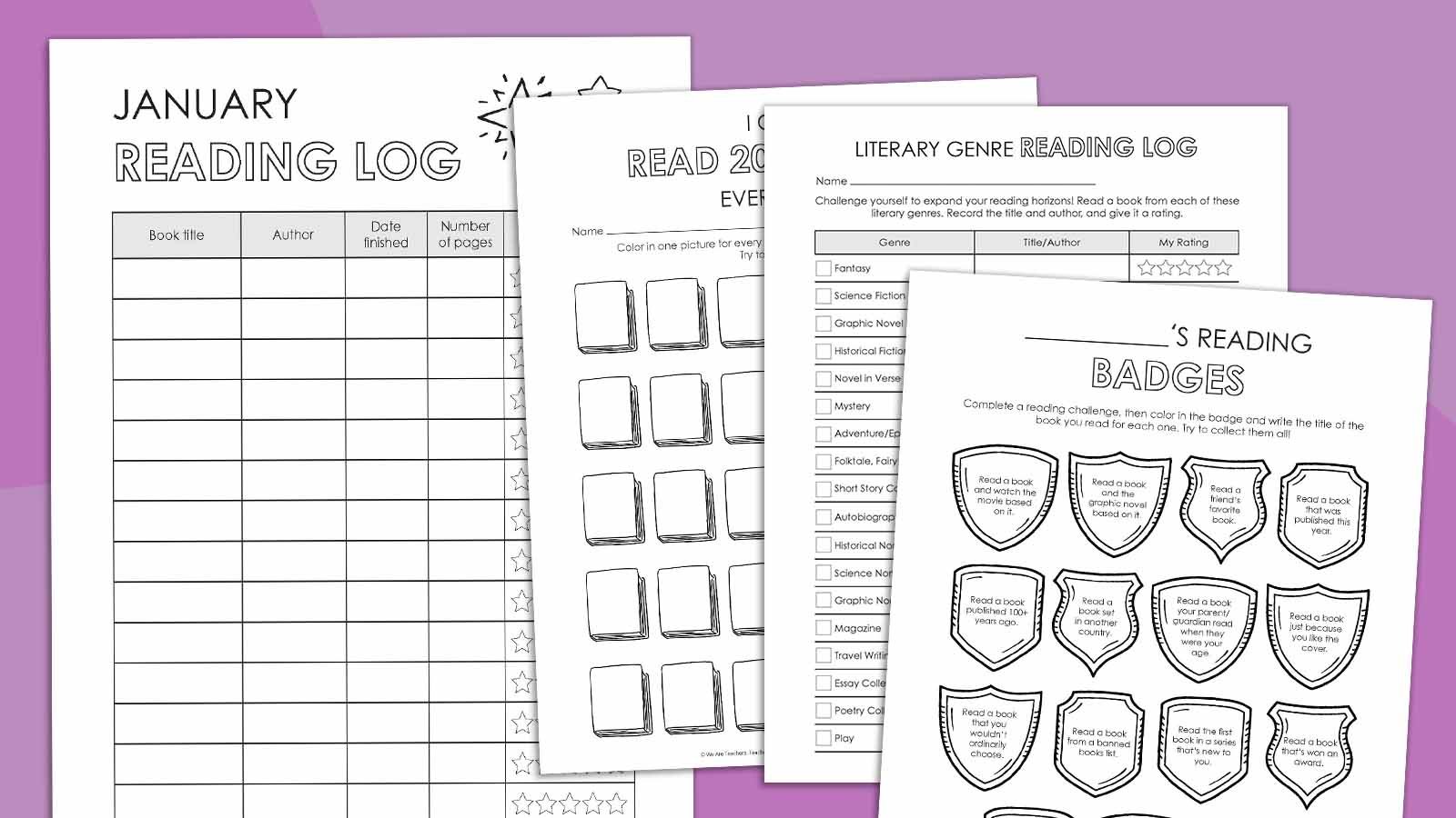 Free Reading Log Printable Bundle To Track Student Achievement - May 2024