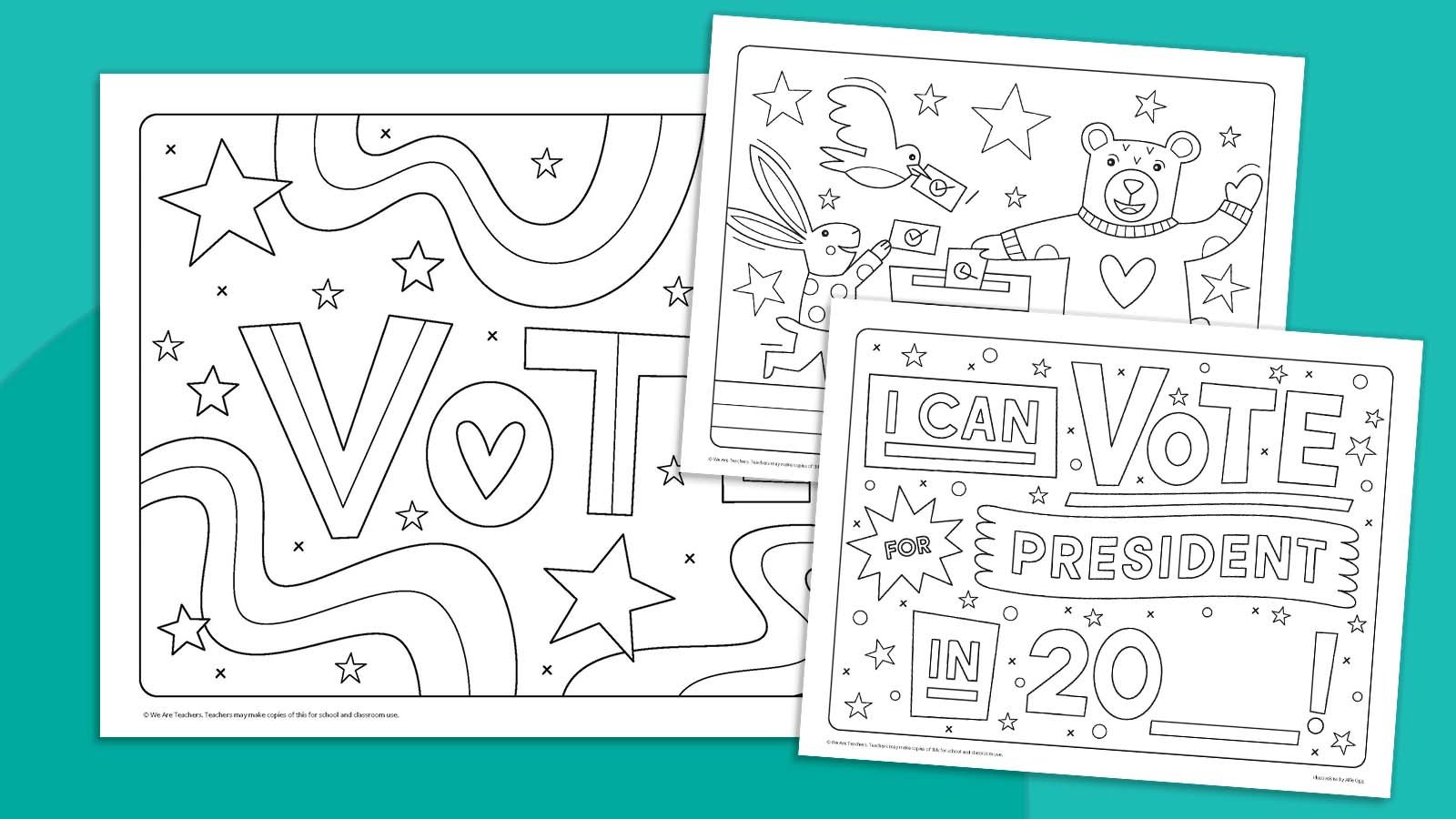 Voting Coloring Pages: Free Download for Election Season 2024 ...
