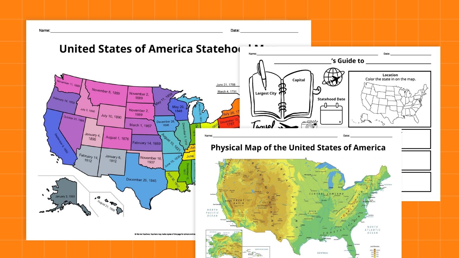 Free Printable Maps of the United States Bundle - April 2024