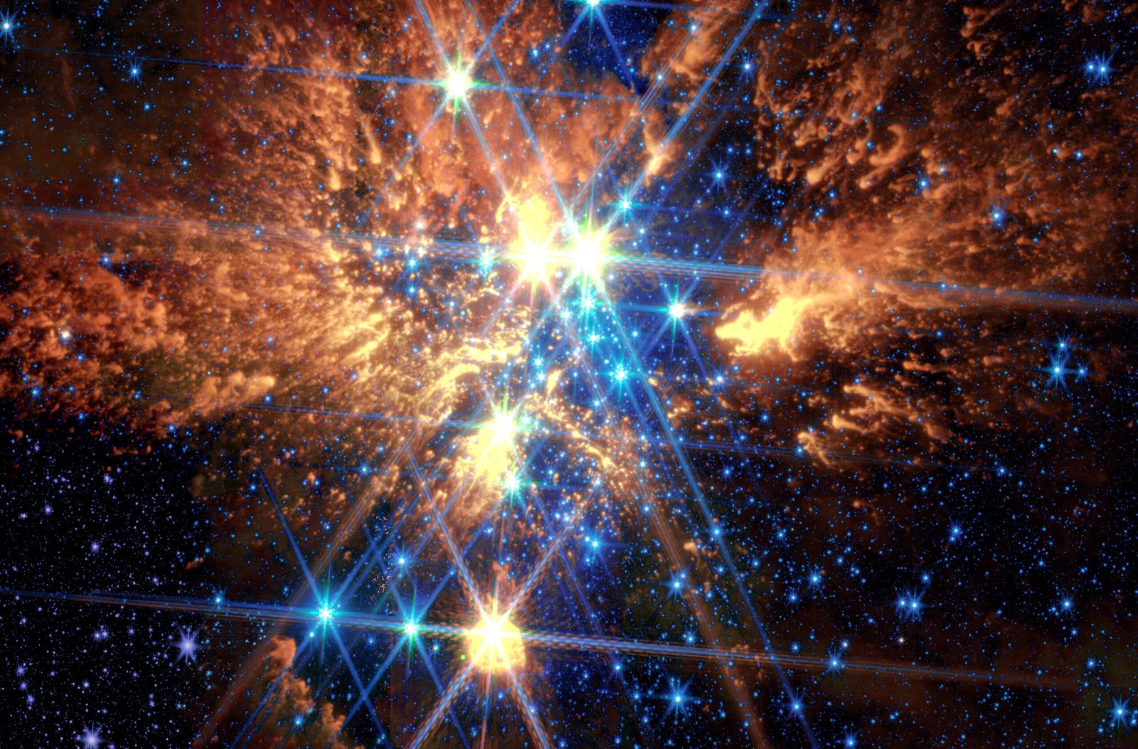Stellar pyrotechnics on display in super star cluster - October 2025