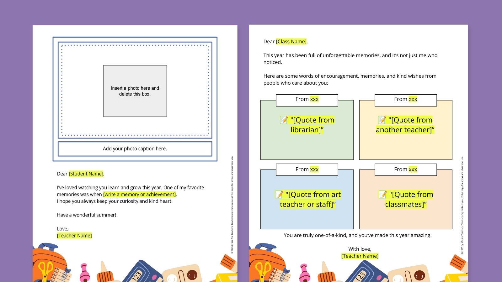 6 End-of-Year Letters to Students (Free Editable Templates) - October 2025
