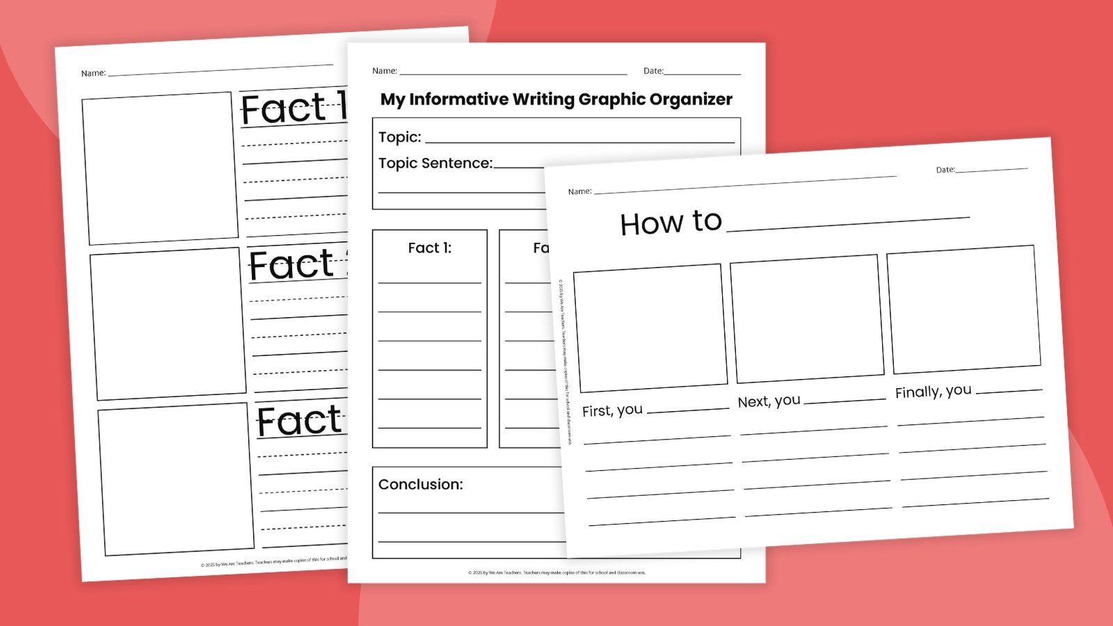 Free Printable Informational Writing Graphic Organizer Bundle - May 2026