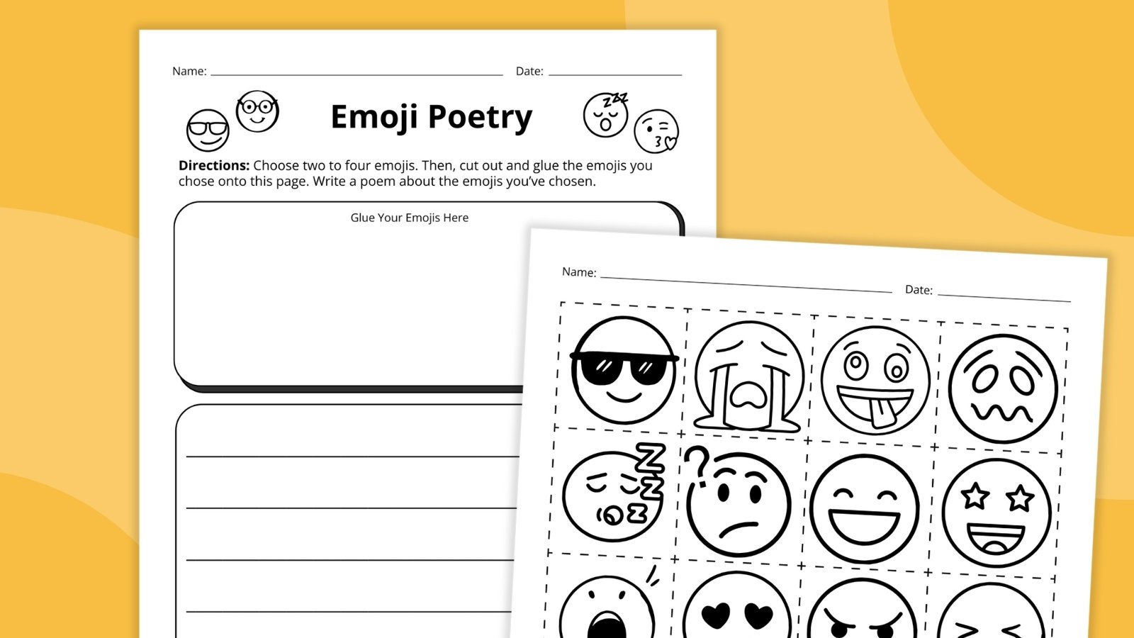Emoji Poem Templates (Free Printable) - May 2026