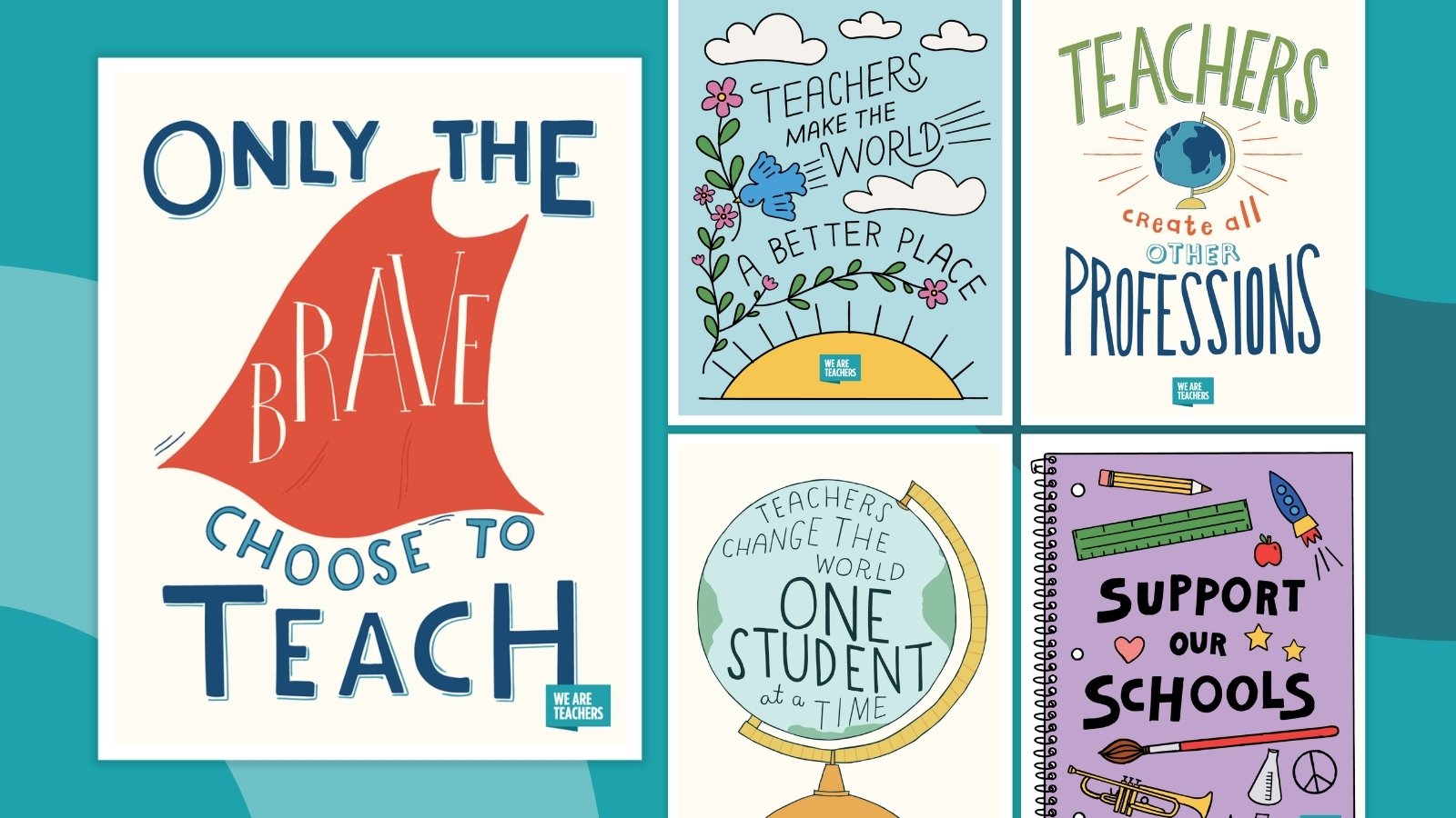 Teacher Appreciation Poster Bundle (Free Printables) - June 2026